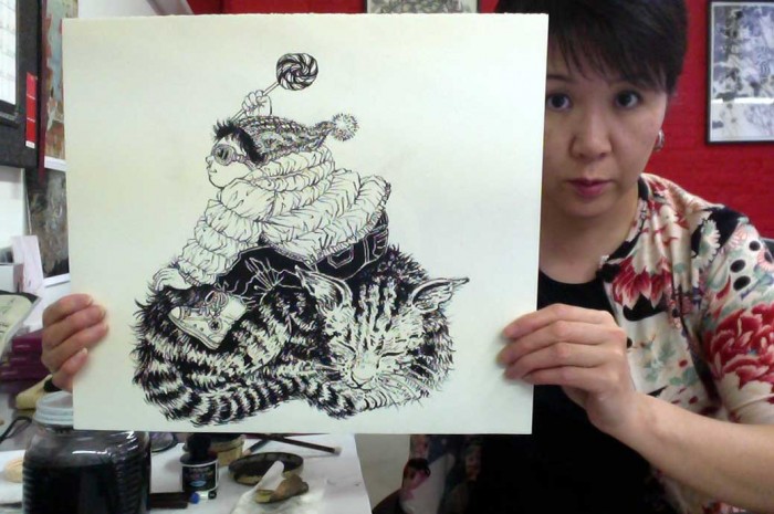 Win my drawing: Skillshare Ink Drawing Challenge is now on! - Yuko Shimizu